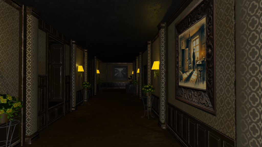 【VRChatワールド紹介】22時の怪しい廊下 [ Weird corridor at 22 o’clock ] | sparkly-box